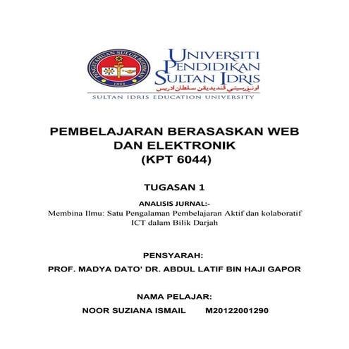 Tugasan 1 KPT 6044 | PDF