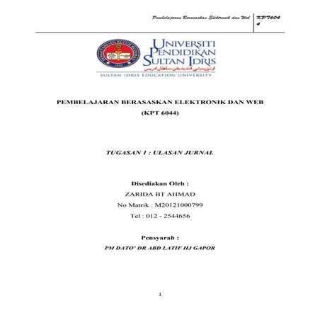 Tugasan 1 (Ulasan Jurnal) | DOC