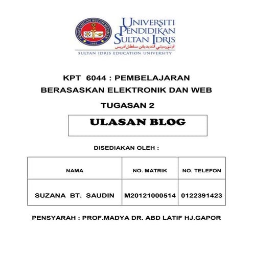 Tugasan 2 blog | DOCX