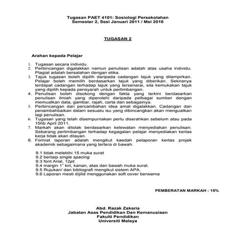 Tugasan 1 paet 4101 | DOCX