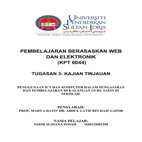 Tugasan 3 KPT 6044 | PDF