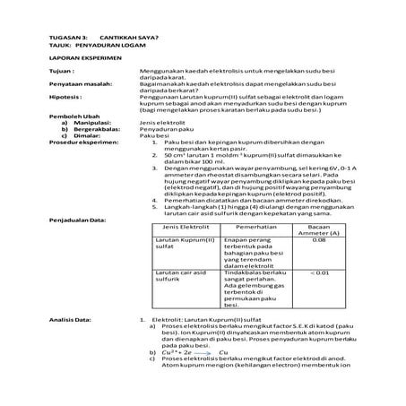 Tugasan 3 cantikkah saya kak purah | DOCX