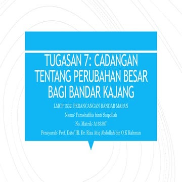 Tugasan 7: Reka Bentuk Bandar | PPTX