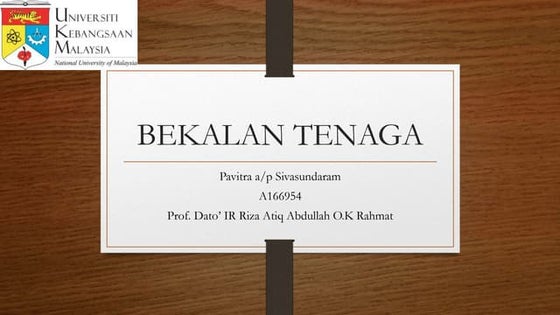 Tenaga guna semula dan sebaliknya | PPT