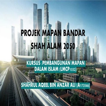 Projek Mapan Bandar Shah Alam 2050 | PDF