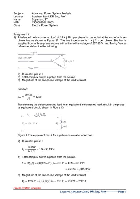 Load flow study | PPTX | Physics | Science