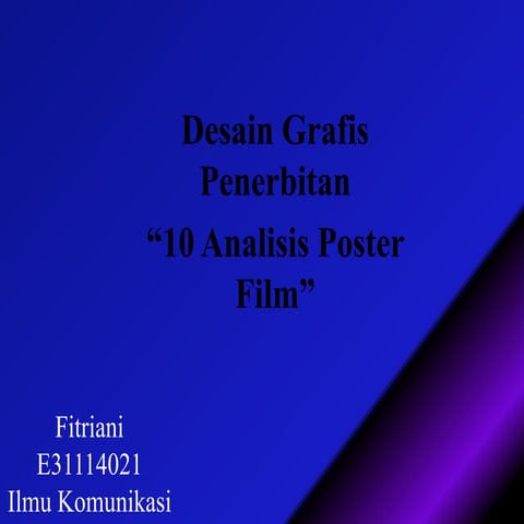 Tugas Analisis 10 Poster Film | PPTX