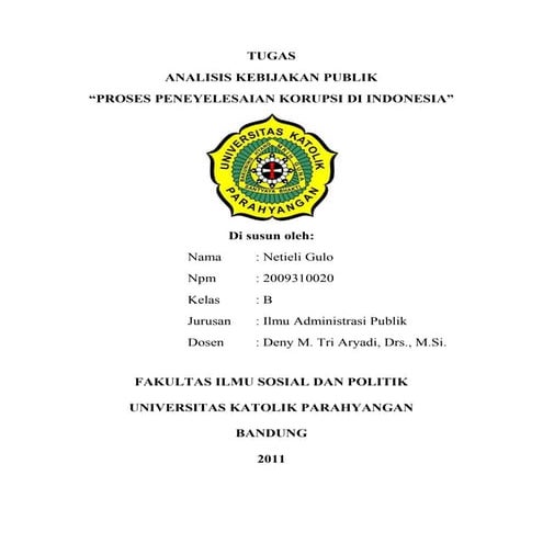Tugas analisis kebijakan publik uas | DOCX