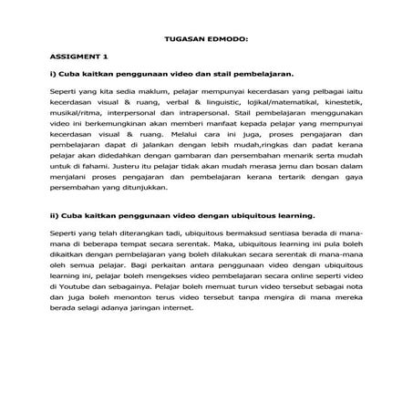 Tugasan individu edmodo | PDF