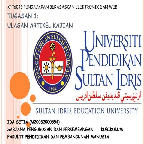 Tugasan kpt 6043 | PPTX