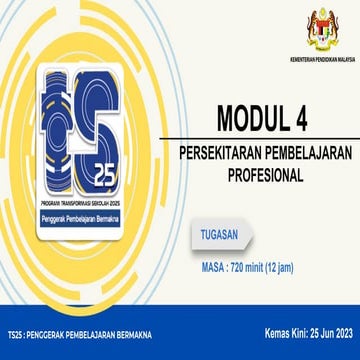 Tugasan Modul 4 Edisi 2023 untuk Tranformasi sekolah | PDF