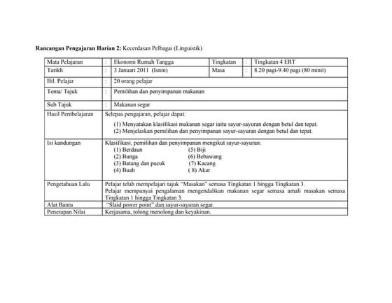 Rancangan Pengajaran Harian RPH Pendidikan Khas | PPT