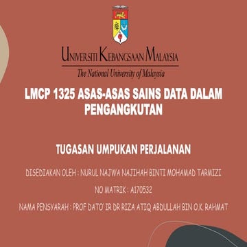 Visualisasi umpukan perjalanan | PPTX