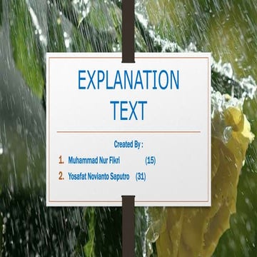 explanation text hidrology cycle (rain) | PPT
