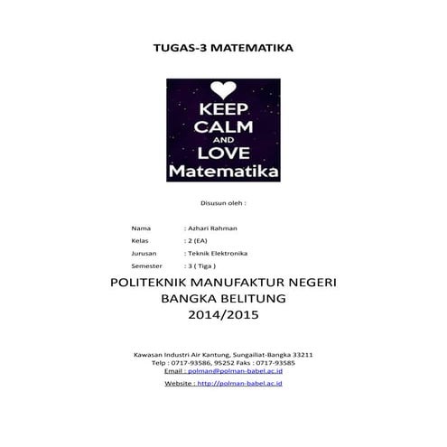 Matematika kalkulus | DOCX