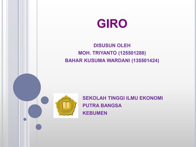 Simpanan giro | PPTX