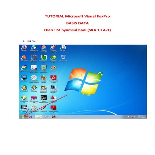 Tutorial database dengan Ms Visual Foxpro | PDF