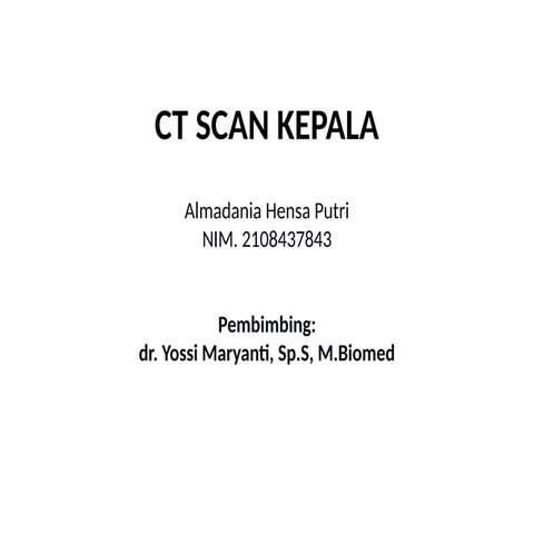 Baca ct scan | PPTX