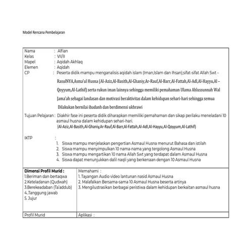 Tugas Design Pembelajaran Materi Asmaul Husna.pdf