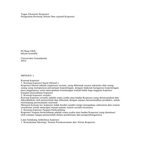 Tugas ekonomi koperasi | DOC