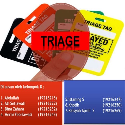 TRIAGE DALAM GAWAT DARURAT | PPTX