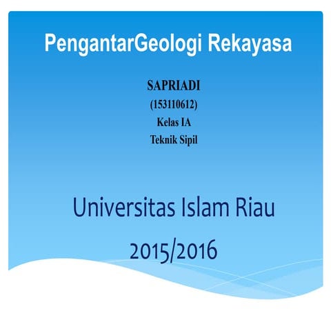 Geografi - Jenis jenis lipatan (SMA Kelas X) | PPTX