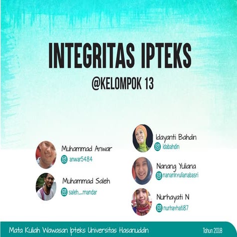 Integritas Ipteks | PDF