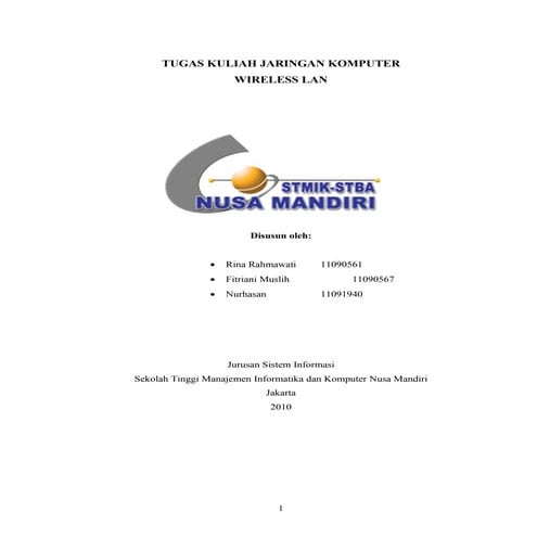 Tugas jaringan komputer wireless lan2 | PDF