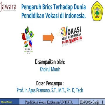 Tugas ke 5 tema Praktik Pendidikan vokasi dan Kejuruan Indonesia [Autosaved].ppt