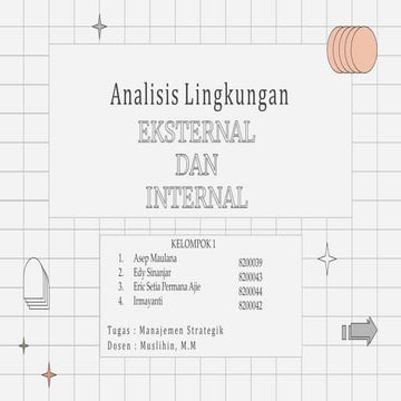 Tugas kelompok 1 (Analisis Lingkungan Eksternal dan Internal).pptx