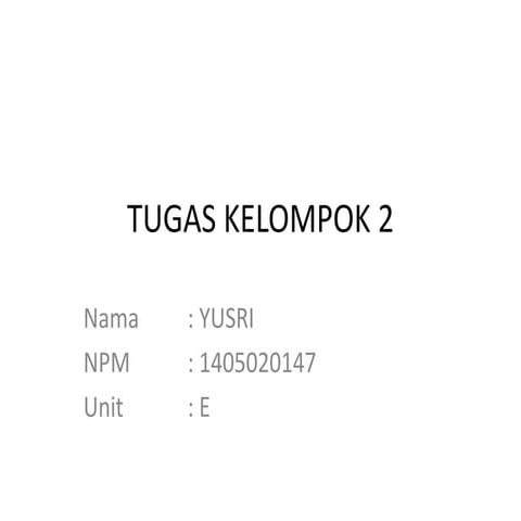 Tugas kelompok 2 | PPTX
