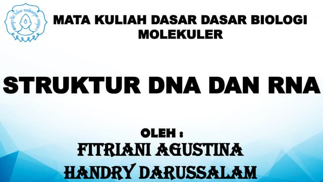 Materi Genetik (DNA & RNA) | PPTX
