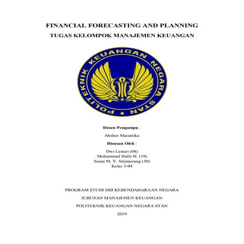 Forecasting and planning_abshor marantika_sonia m.v.situmorang_kelas 3-04 | PDF