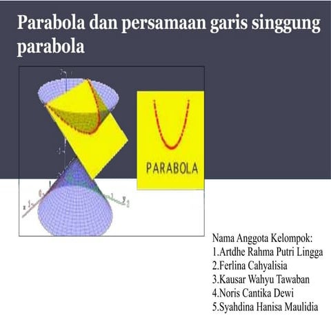 Tugas Kelompok. tema analisis parabola dan persinggungan nya | PDF