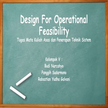 design for operational feasibility | PPTX
