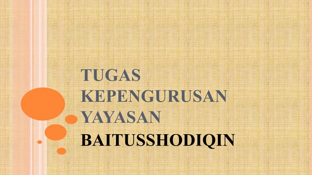 Contoh program kerja yayasan | DOCX