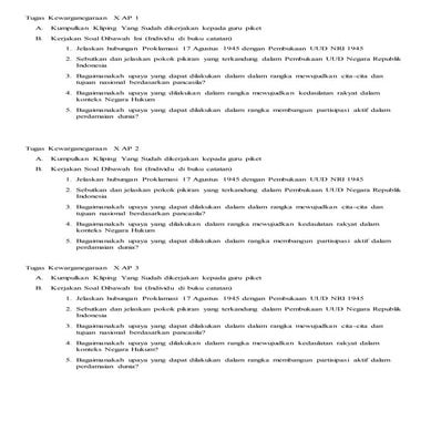 Tugas kewarganegaraan x ap 1 | DOCX
