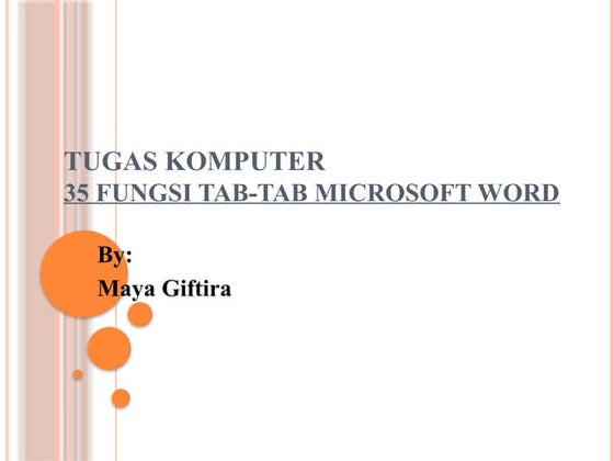 Materi Dasar Microsoft Word | PPTX