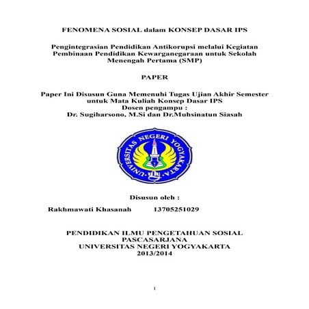 Konsep Dasar IPS | PDF