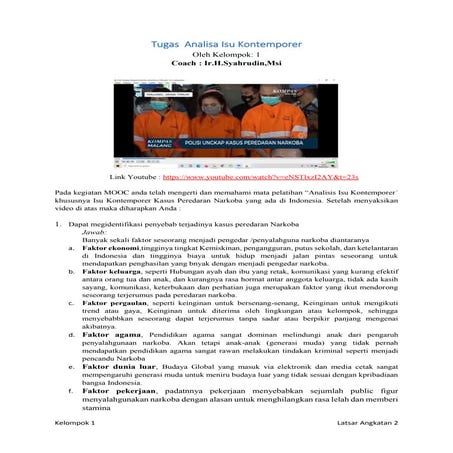 Tugas latsar isu kontemporer kelompok 1 | PDF