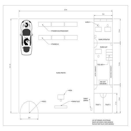 lay out bengkel kelistrikasn di smk | PDF