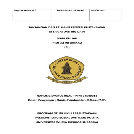 Tugas Makalah UAS MK Profesi Informasi NIM 24540011 Nanung Syaiful Rijal.pdf