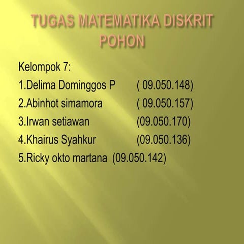 Matematika Diskrit - 10 pohon - 01 | PDF