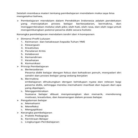 Contoh Modul Ajar Pendekatan Pembelajaran mendalam | PPTX