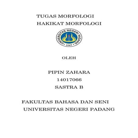 Morf, Morfem, dan Alomorf | DOCX