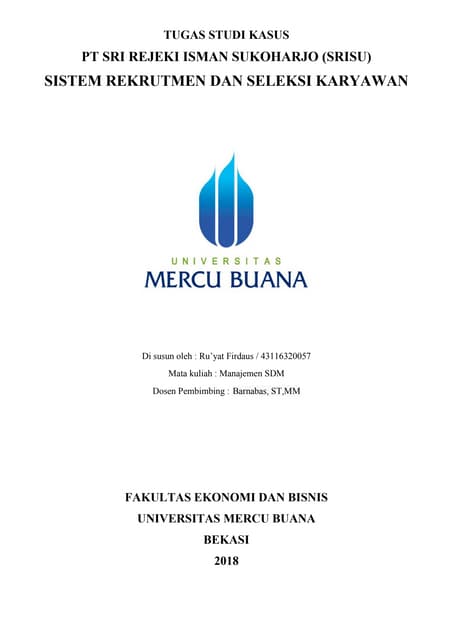 MSDM - Perencanaan Sumber Daya Manusia dan Rekrutmen | PPT