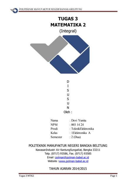 Tugas 3 MTK2 | PDF