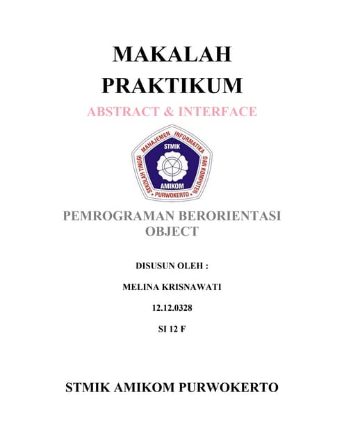 DESAIN PEMROGRAMAN BERORIENTASI OBJEK - INTERFACE DAN KELAS ABSTRAK.pptx