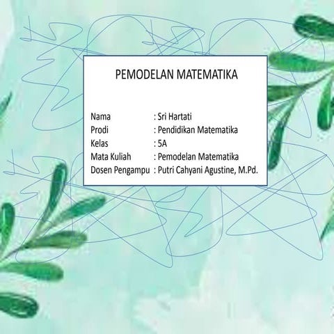pemodelan matematika | PPTX