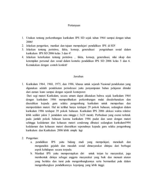 Modul 2 dan 3 Pendidikan IPS di SD | DOCX
